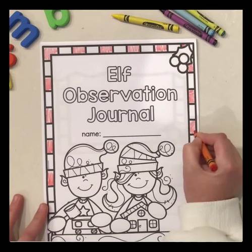 Christmas Elf Daily Observation Journal | Christmas Workbook | TpT