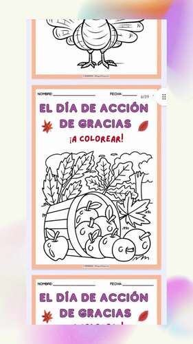 SPANISH Thanksgiving Printable Activities Kids | Thanksgiving Spanish ...