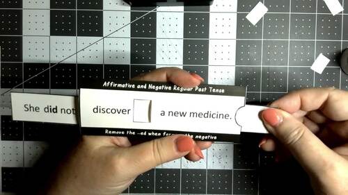 Make It Memorable Grammar Manipulatives: Past Tense Slider | TPT