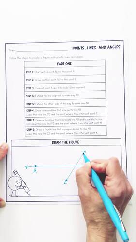 Points, Lines, Rays, Angles, and Line Relationships 4th Grade Geometry ...