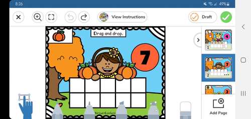 Counting 1-10 Preloaded for Seesaw™ Fall Drag & Drop by Phonics to Fluency