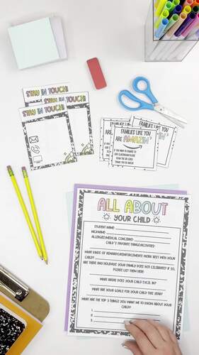 Vibrant Vibes | Trendy Editable Open House | Meet The Teacher Forms Bundle