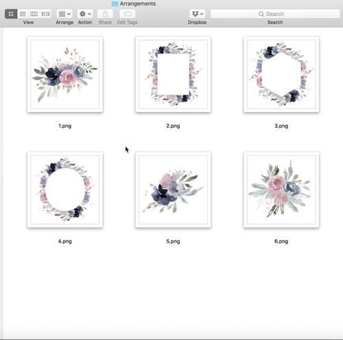 Pink and Blue Watercolor Flowers Clip art for Classroom Decor Posters ...