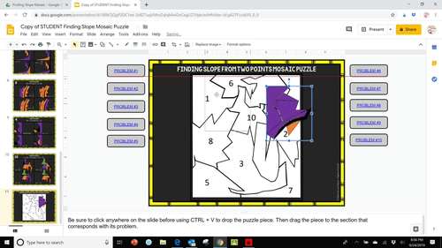 Halloween Algebra Finding Slope from Two Points Math GOOGLE SLIDES Activity