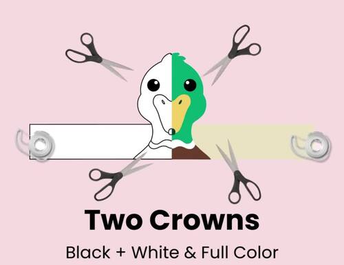 Duck Crown / Party Hat / Mask / Costume / Animal / Headband ** Two ...