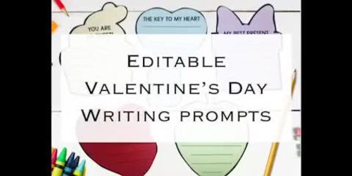 Editable Valentine's Day Writing Prompts | Valentine's Day Bulletin Board