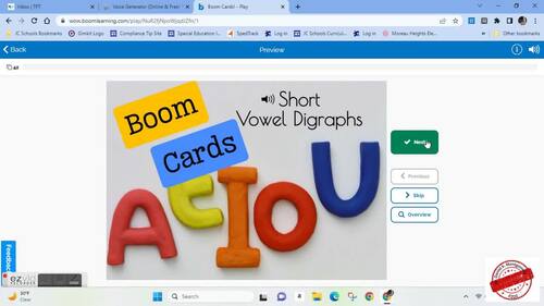 Short Vowel Diagraphs BOOM CARDS by Dynamo Activities with Dr Dan ...