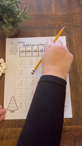 Candy Math - Winter Themed Addition Within 10/ 4 Versions by Tales from ...