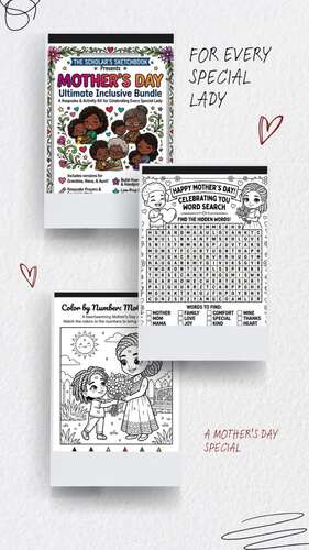 Mother's Day Activities Inclusive Bundle| Mom Grandma Nana Aunt| 55+ Pages