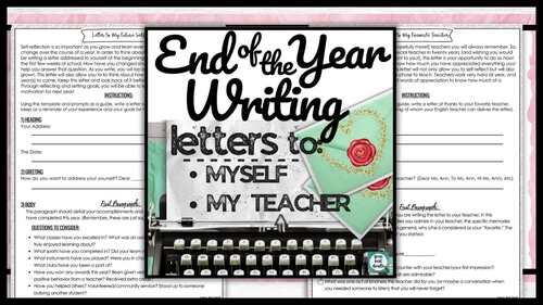 Fun End of the Year Letter Writing Packet for ELA Last Week of School ...