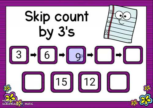 Skip Counting by 3 Boom Cards™ Distance Learning Multiplication | TPT