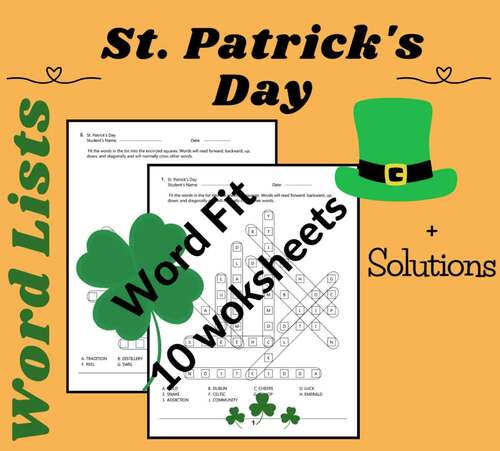 St. Patrick's Day Word Fit: Fun Vocabulary Activity Pack | Spring & St ...