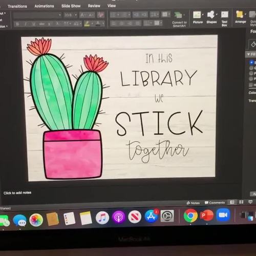 Cacti Themed Library Posters -- Editable by Traveling Guybrarian