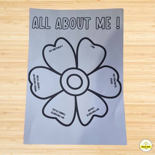 All About Me Worksheet Flower Craft Back to School Activity | TPT