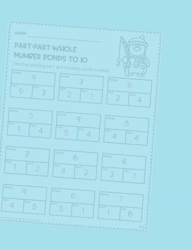 Penguin Number Bonds to 10 Worksheets | Part–Part–Whole Missing Whole ...