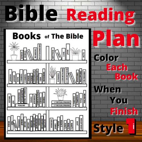 Bible Reading Trackers Books of the Bible Resource Full Page Bookmark