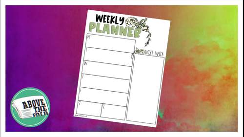 Floral Digital Weekly Planners by Above the Fold | TPT