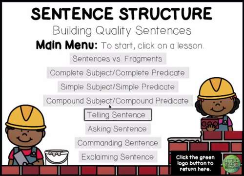 Sentence Building Activity | Sentence Diagramming | Boom Cards | TPT