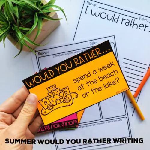 End of Year Writing Activity | Distance Learning Would You Rather Summer