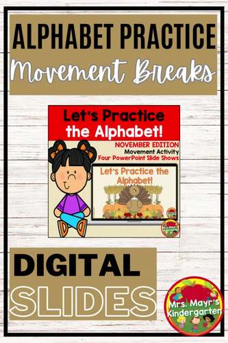 Digital Alphabet Fluency Movement Activity Brain Break NOVEMBER | TPT