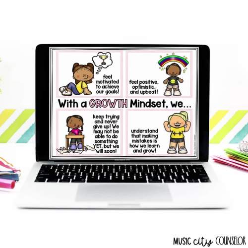 Growth Mindset & Fixed Mindset Digital for Google Slides™ Lesson