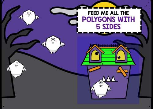 Halloween Polygons & 2D Shapes Geometry Boom Cards by 3rd Grade Engaged