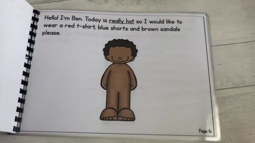 Dressing Children Adapted Book for Special Education | Following ...