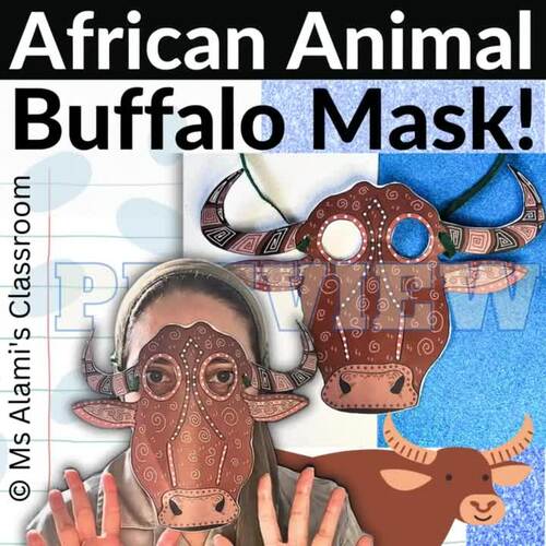 Book Week 2024 African Animal Mask Buffalo by Ms Alami's Classroom