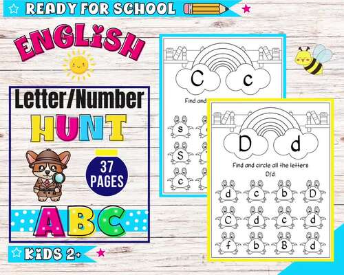English Language: Letter Hunt and Number Hunt by Power Kids by Marina