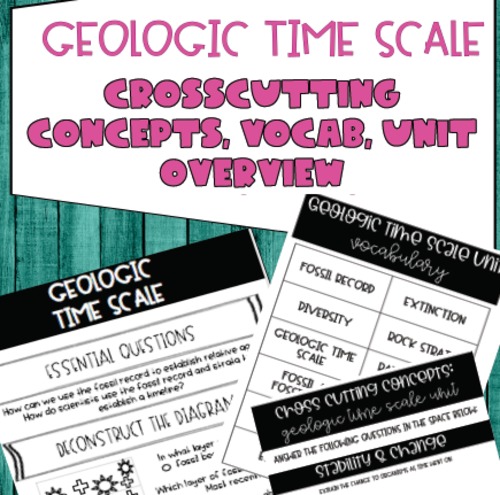 Geologic Time Scale Crosscutting Concepts. Vocab, & Unit Overview Bundle