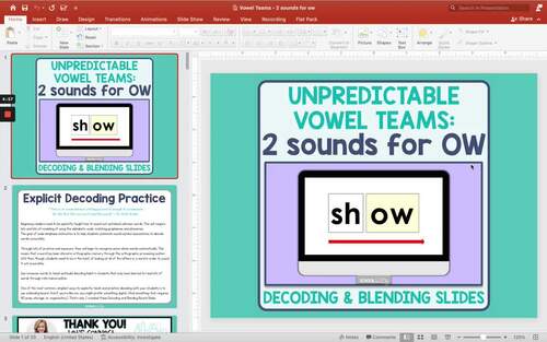 Decoding and Blending Board Slides - 2 Sounds for Unpredictable OW ...