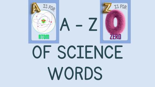 A-Z of Science Poster Bundle with BONUS coloring pages by Tangible Learning