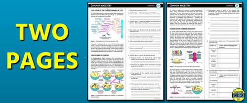 Common Ancestry - Evolution Learning Module 15 (PDF & Google Slides)