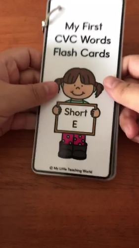 CVC Words Picture Flash Cards | Short Vowel Word Family | TpT