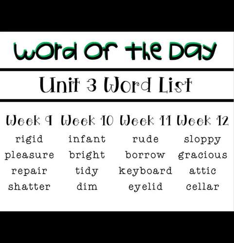 Word of the Day | Daily Vocabulary with Foldable Graphic Organizer