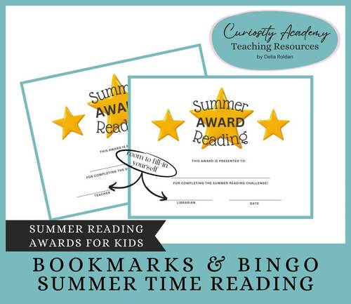 Summer Time Reading Log - BINGO Challenge by Curiosity Academy | TPT