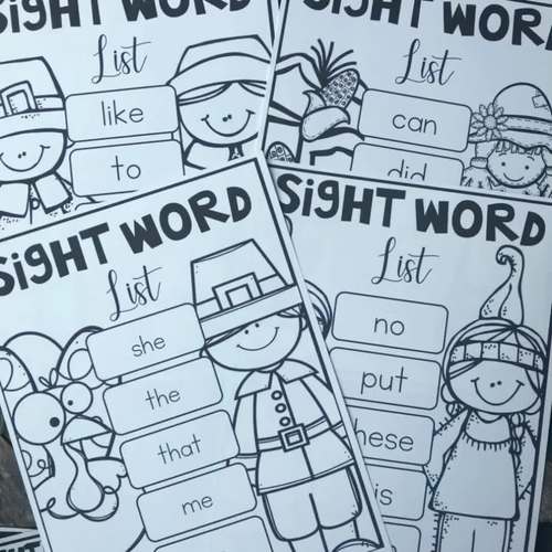 Sight Word Games, Activities Editable Kindergarten | November ...