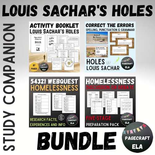 Holes by Louis Sachar Expanding BUNDLE Novel Study Companion by ...