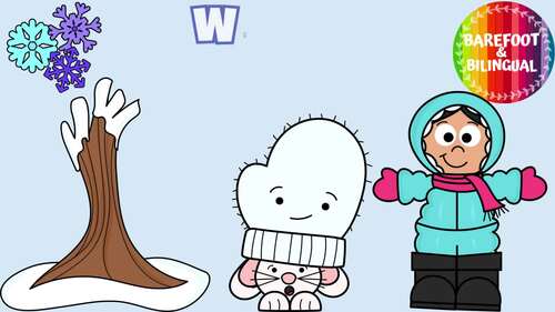 Winter Grammar Clipart Bundle - Parts of Speech Winter Clipart | TPT