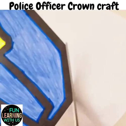 Editable Police Officer Hat Crafts | Community Helper Crown Craft Activity