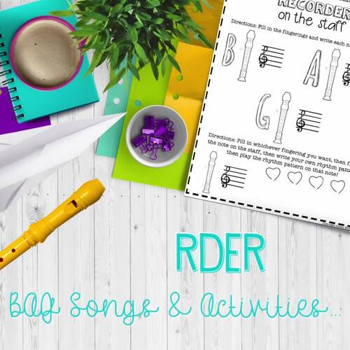 Recorder Songs and Activities for B, A, and G by Aileen Miracle | TPT