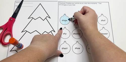 Christmas Articulation Ornament Activity by Speech Tea | TPT