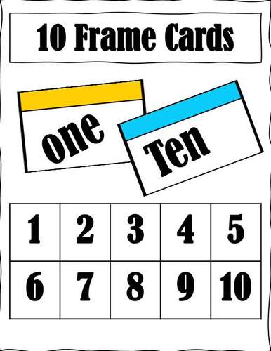 Ten Frame Number Cards for Numbers 1-10 number recognition by Diverse ...