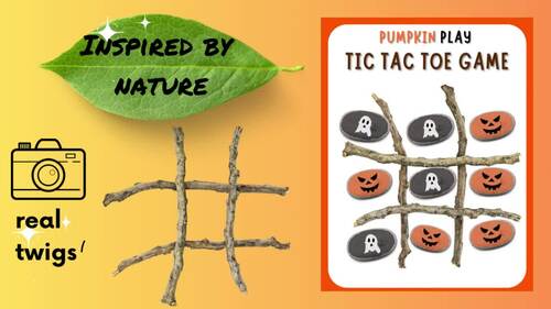 Nature Tic Tac Toe Game: Pumpkin Play & Halloween Activities | Loose ...