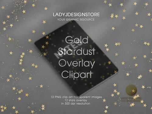 Seamless Gold Stardust Overlays by ladyjdesignstore | TPT