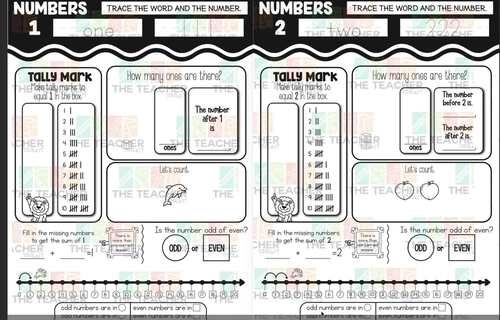 Numbers 1-20 Comprehensive Bundle: Tracing, Counting, and Place Value