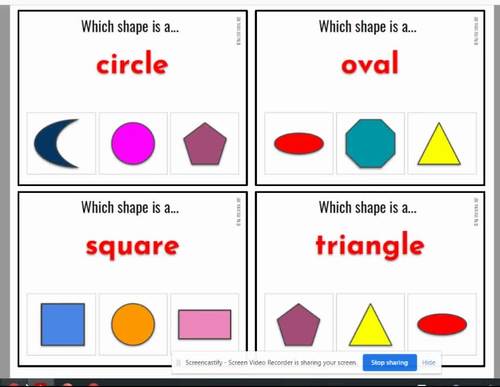 2D Shape Identification Task Cards for Special Education Life Skills
