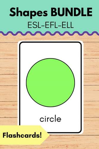 Shapes Vocabulary BUNDLE (Games, Worksheets, Flashcards) for ESL