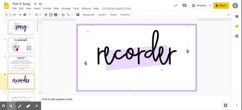 Roll-A-Song Activity for Google Slides™ | Distance Learning by ...