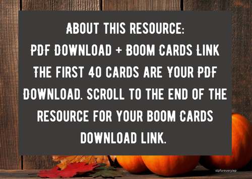 Making Inferences with Halloween Vocabulary Words (PDF+Boom Cards Download)